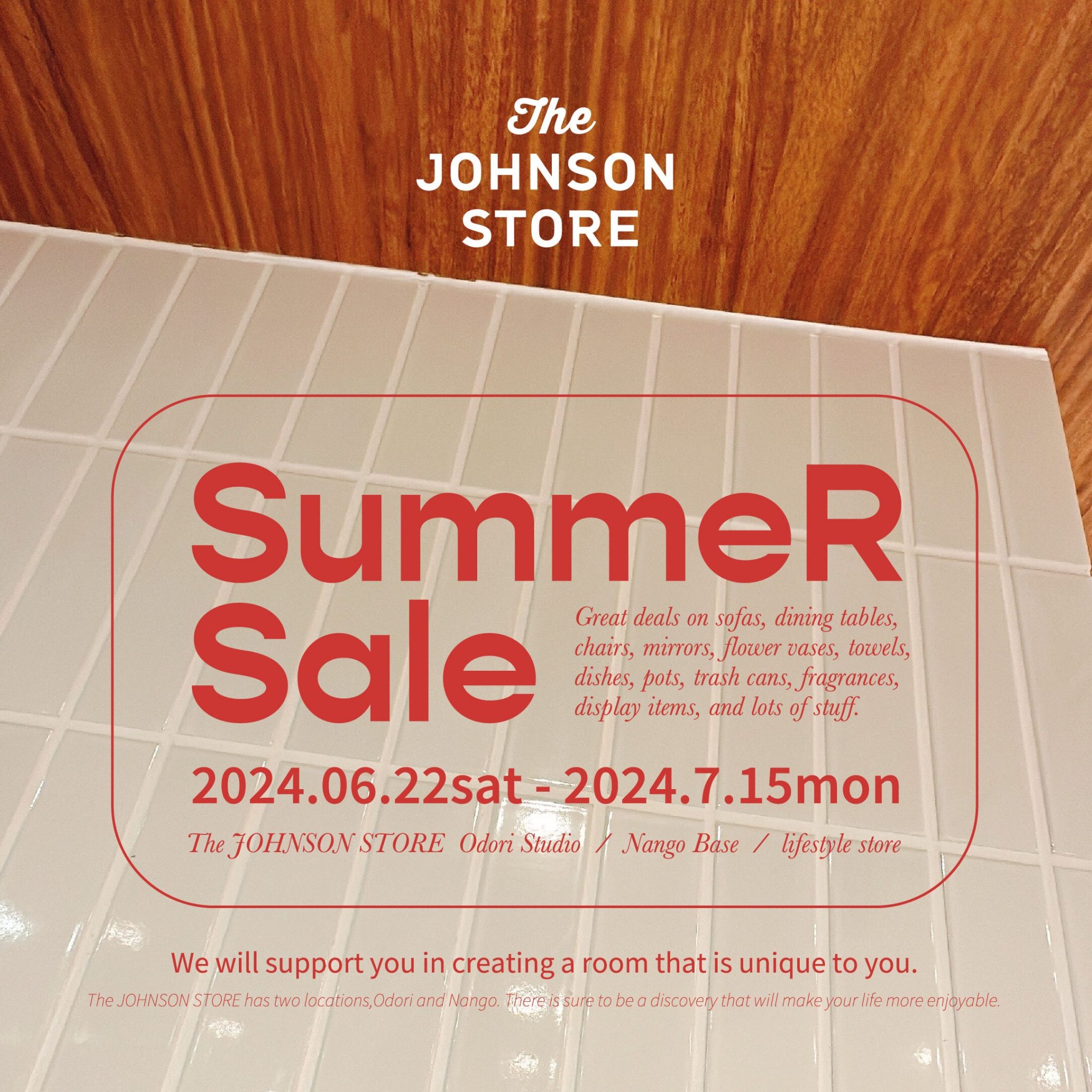 The JOHNSON STORE 2024 SUMMER SALE！ | The JOHNSON STORE